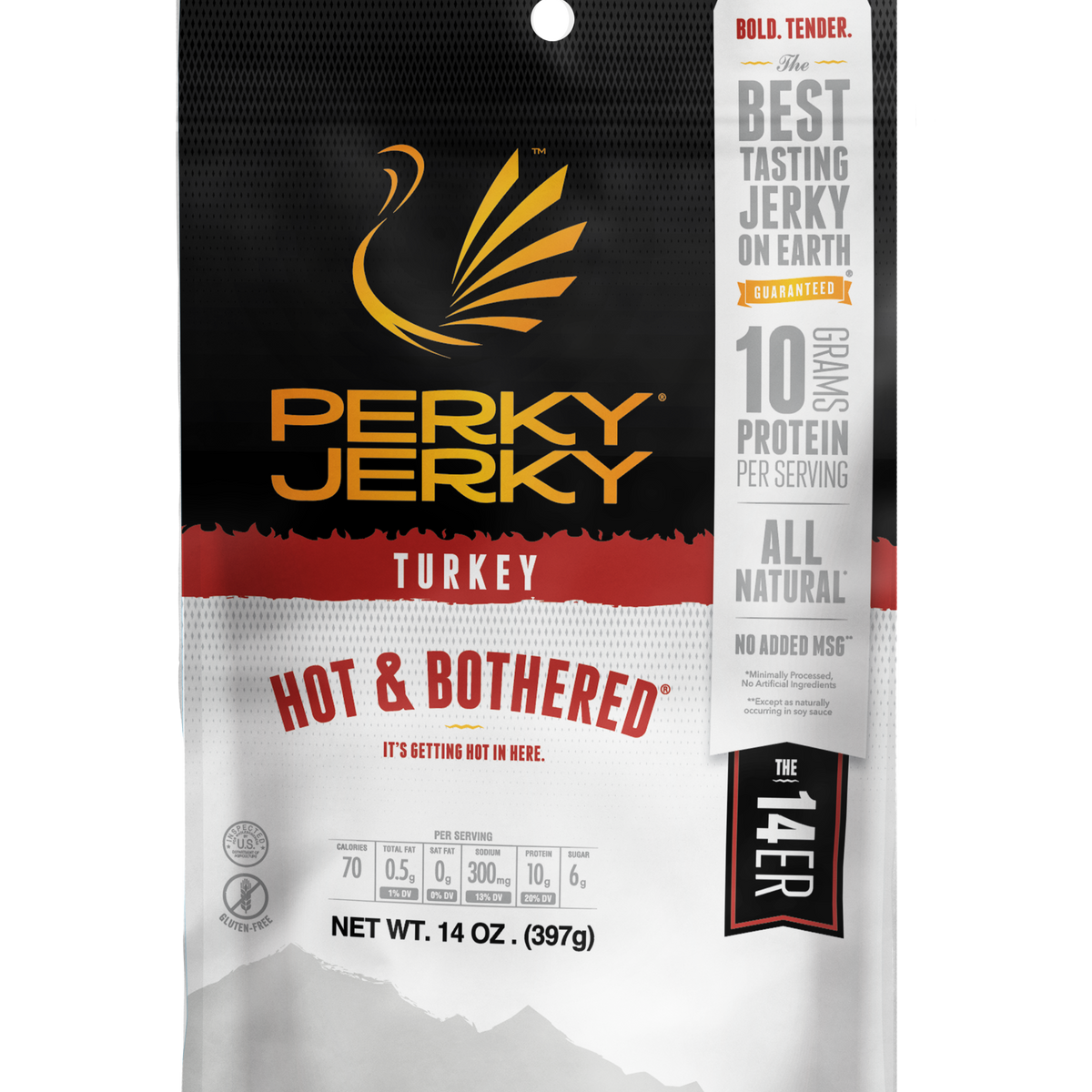 Hot & Bothered Turkey Jerky 2.2oz - Perky Jerky – Perky Jerky