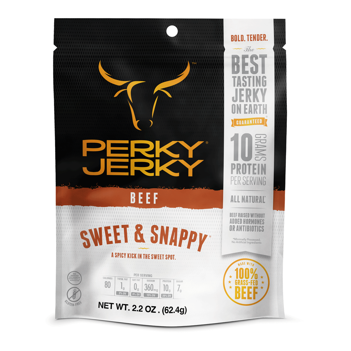 Sweet & Snappy Beef Jerky 2.2oz - Perky Jerky | Perky Jerky
